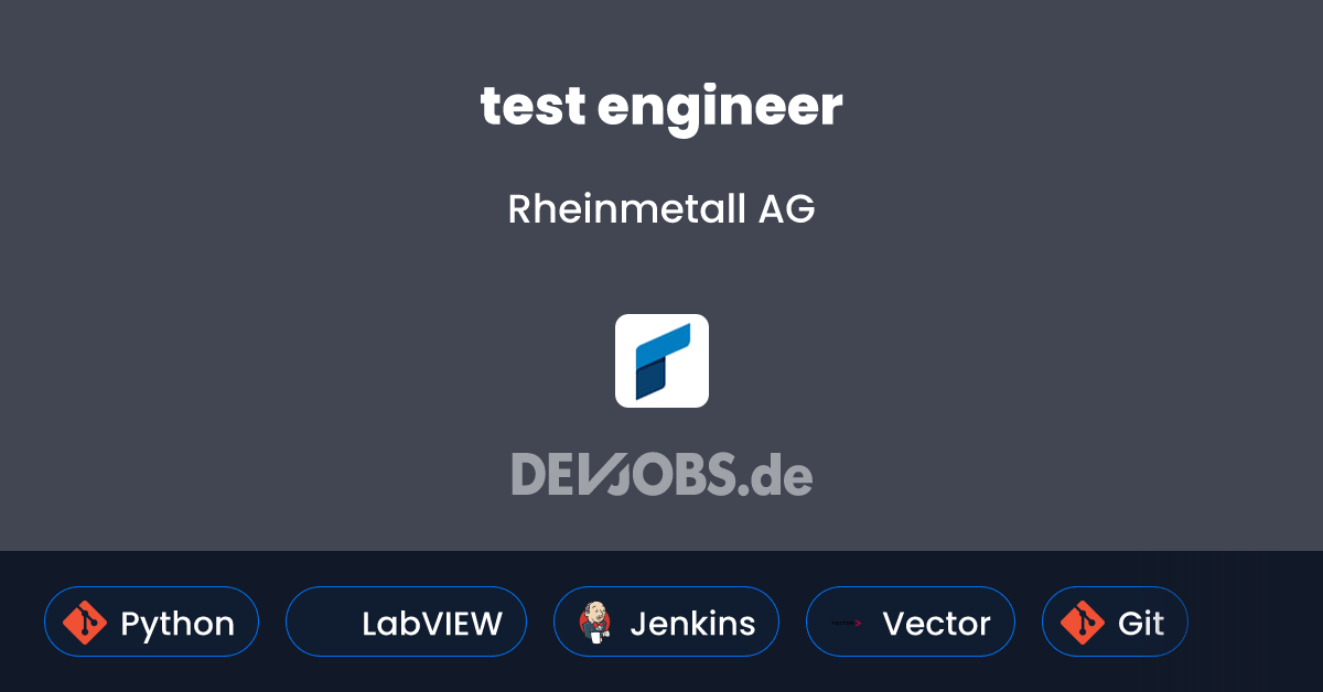 test engineer at Rheinmetall AG | DEVjobs.de