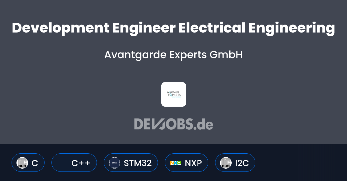 Development Engineer Electrical Engineering Embedded Systems at ...