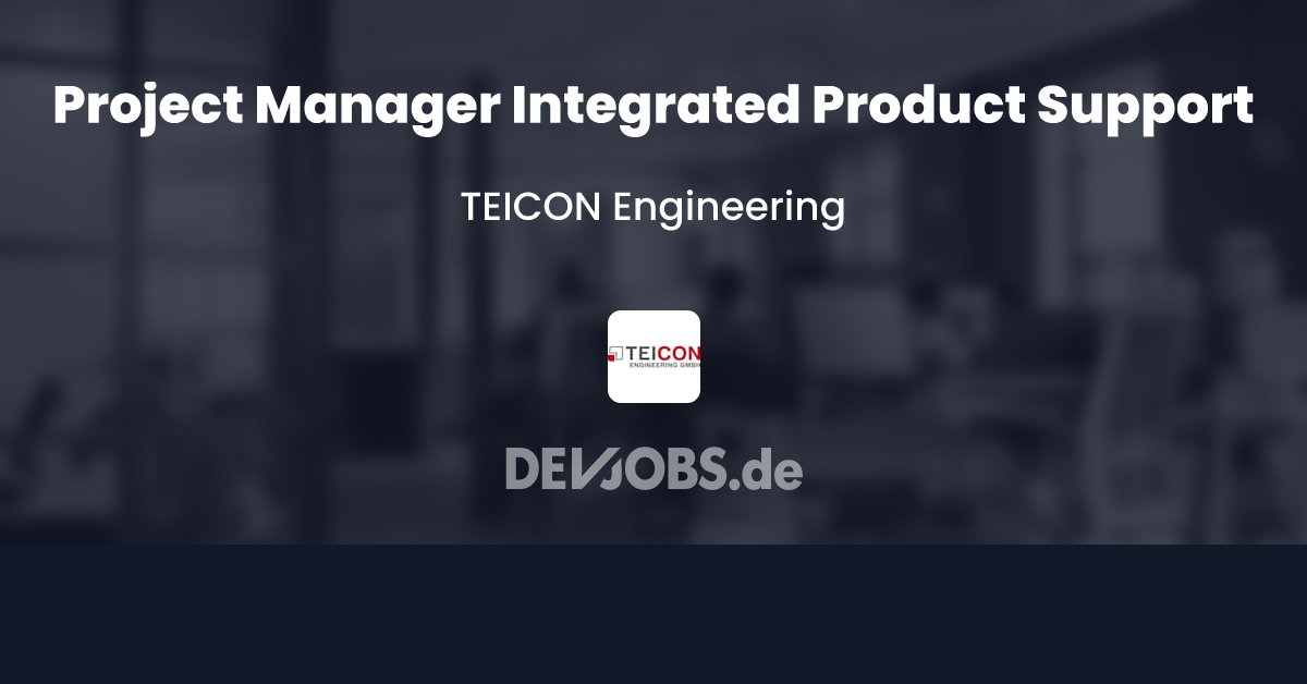 Project Manager Integrated Product Support Marine at TEICON Engineering ...