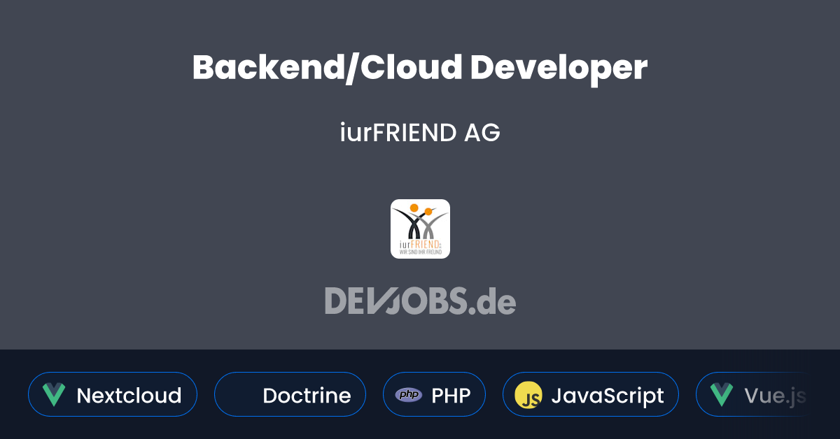Backend/Cloud Developer at iurFRIEND AG | DEVjobs.de