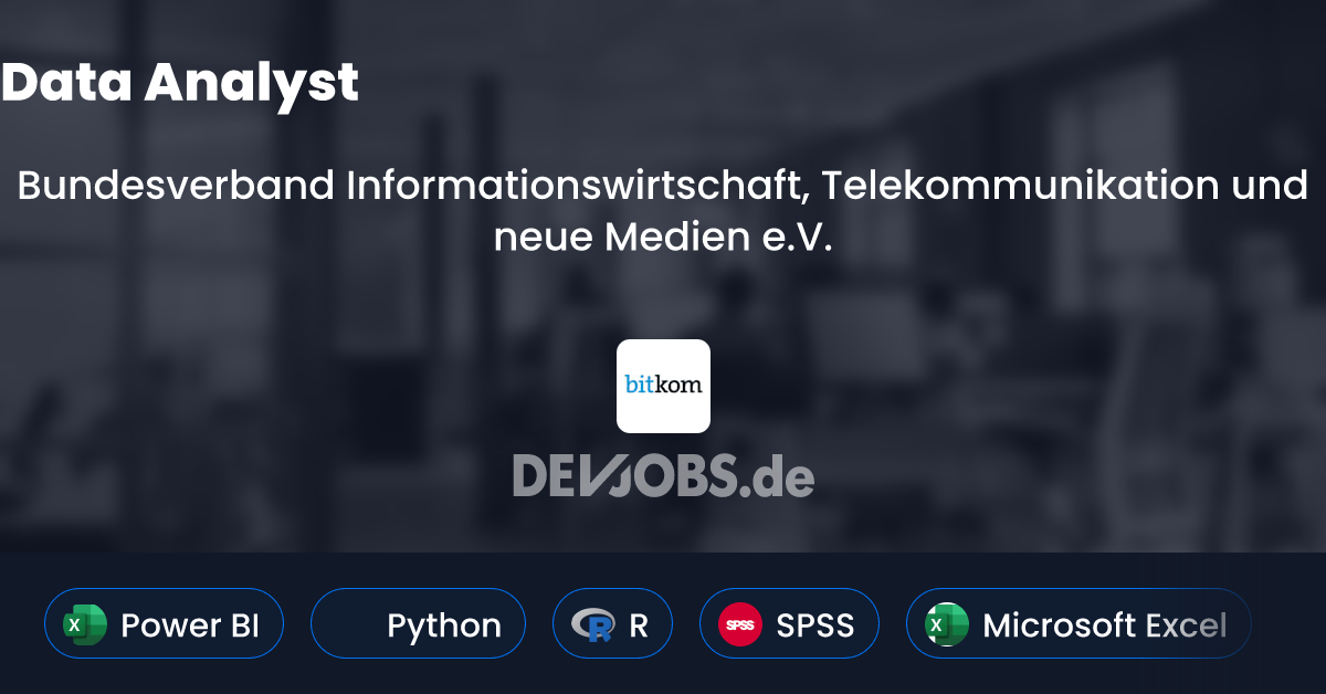 Data Analyst at Bundesverband Informationswirtschaft, Telekommunikation ...