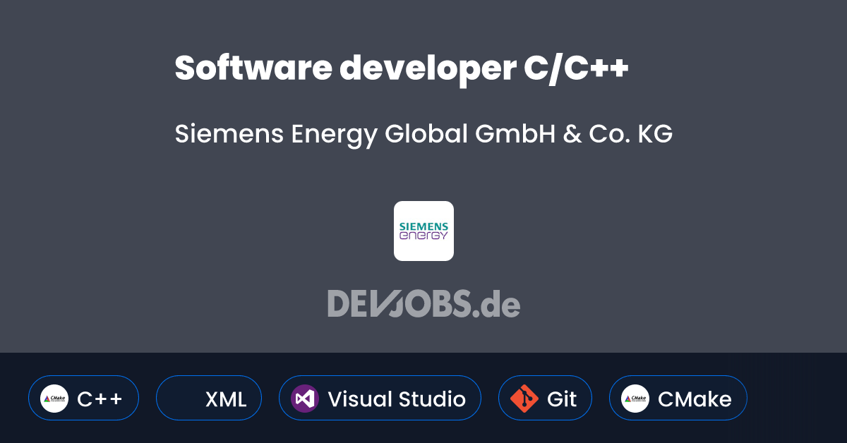 Software developer C/C++ at Siemens Energy Global GmbH & Co. KG | DEVjobs.de