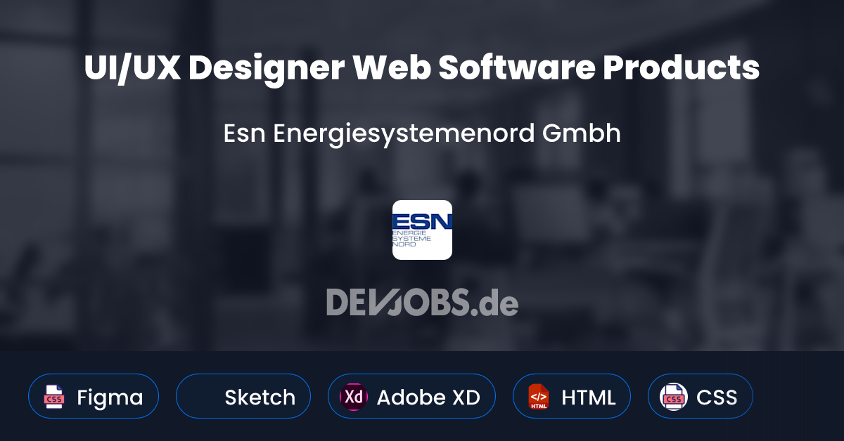 UI/UX Designer Web Software Products at Esn Energiesystemenord Gmbh ...